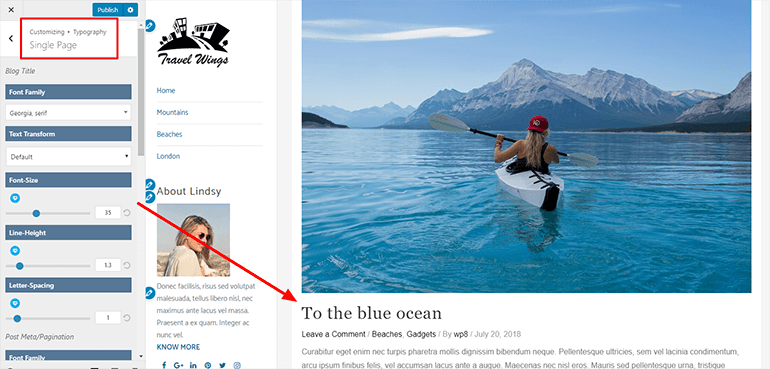 Blog Typography - Zita Fully Customizable WordPress Theme