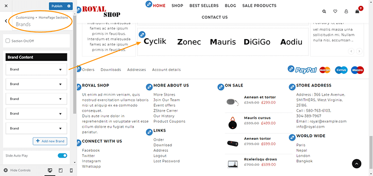 Brands Section - Theme for Page Builders