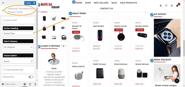 Product Slider - Theme for Page Builders