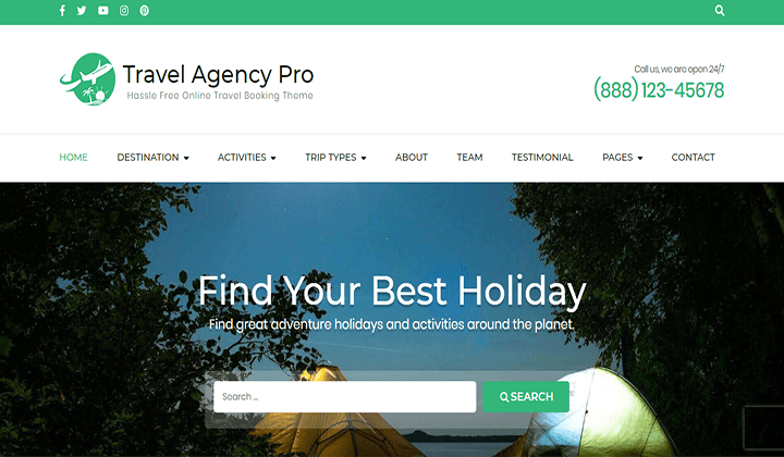 8+ Best Travel Agency WordPress Themes 2024 - Zita